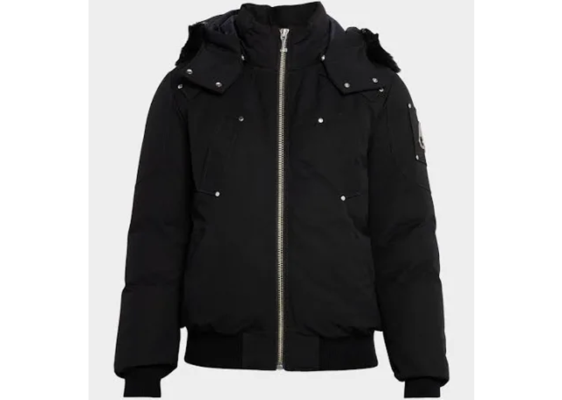 Moose Knuckle Mens Original Ballist Shearling Trim Bomber Jacket ...